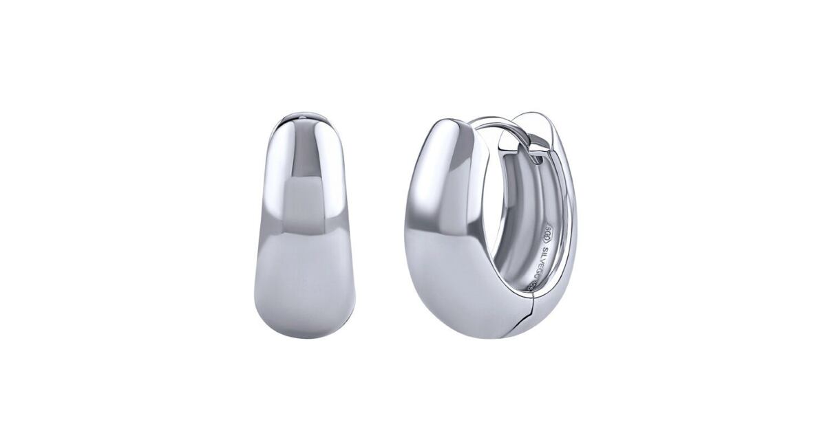 Breite Creolen aus Silber 925 Alora 18mm - SILVEGO Schmuck
